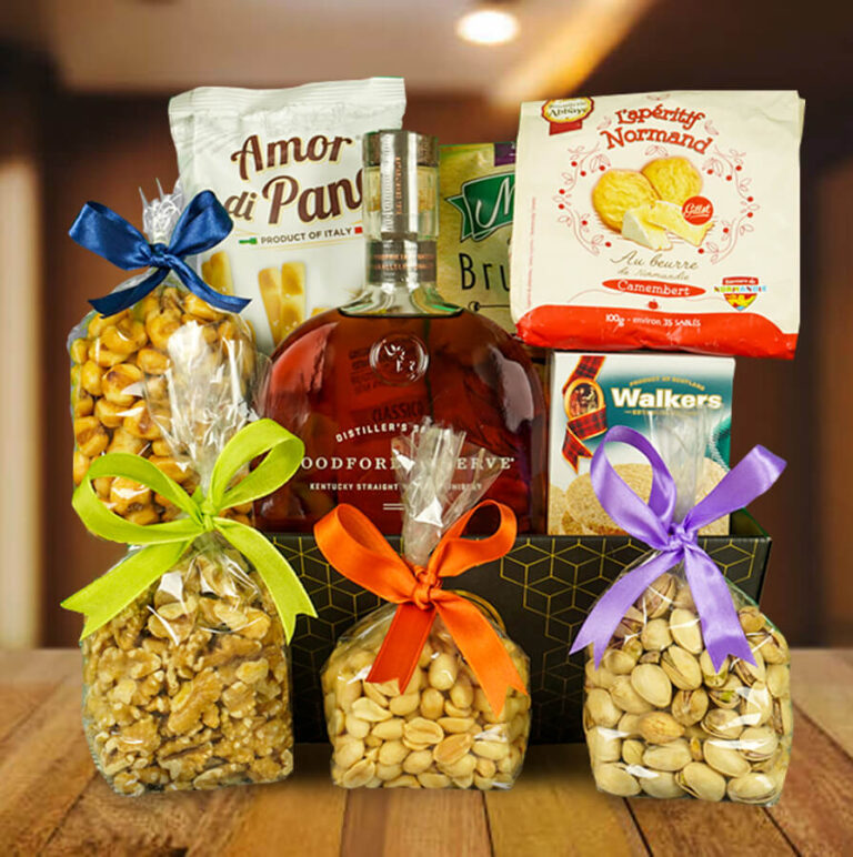 Whiskey & Gourmet Fusion Gift Basket - | Send Gifts In Europe